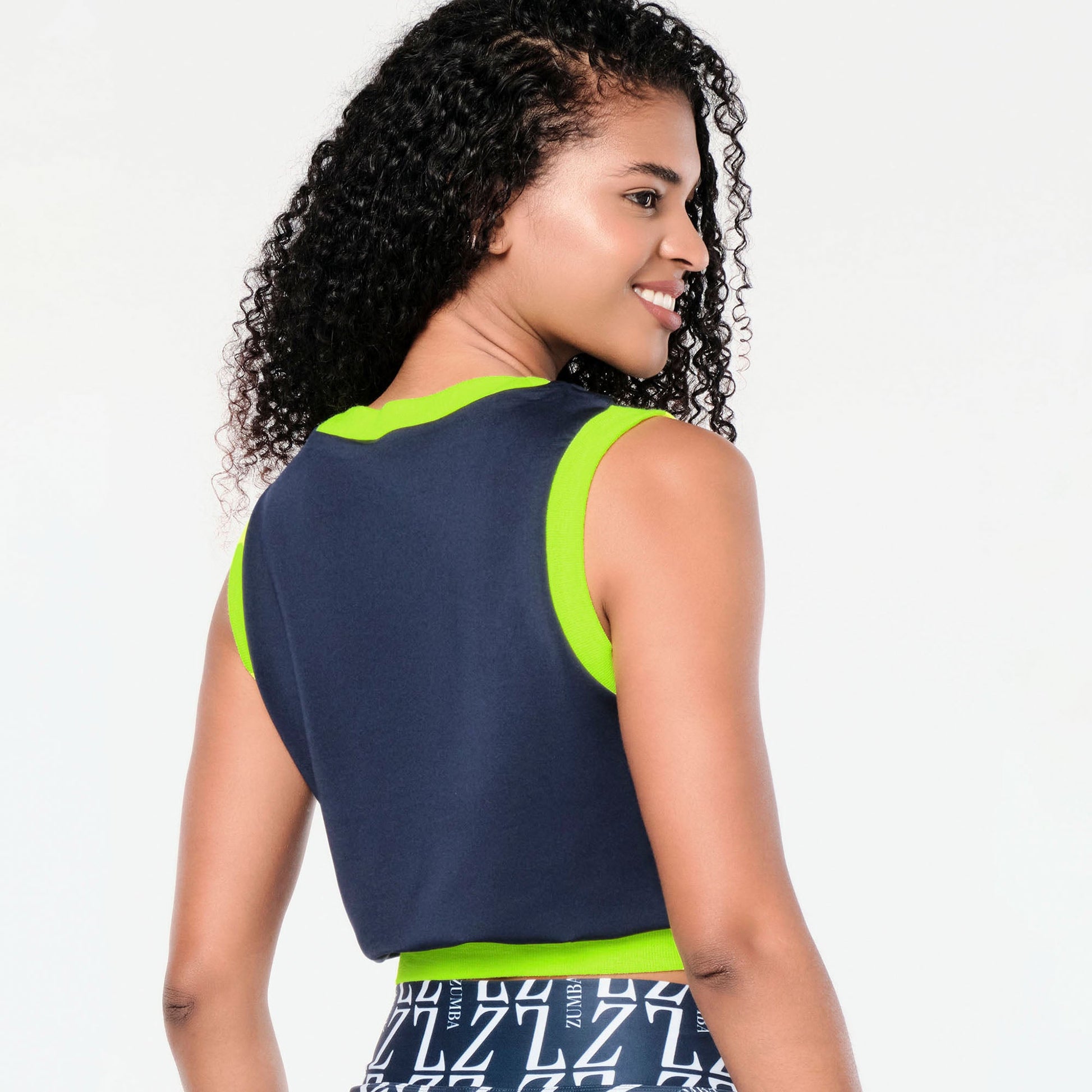 Zumba Prep Crop Sweatshirt Vest - Let's Go Indigo – Zumba Wear Singapore